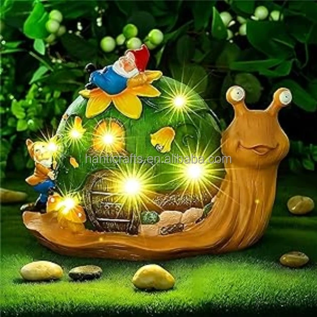 Resin Snail Garden Statue Solar Statue - Buy Snail Garden Statue solar ...