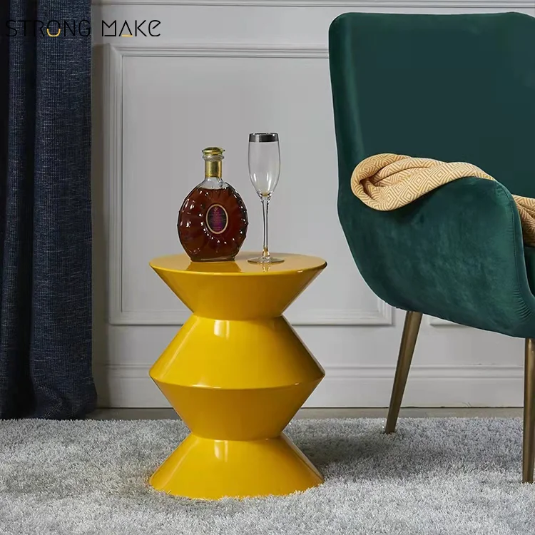 Multifunctional Fiberglass Side Table Bedroom Stool Mid Century Modern ...