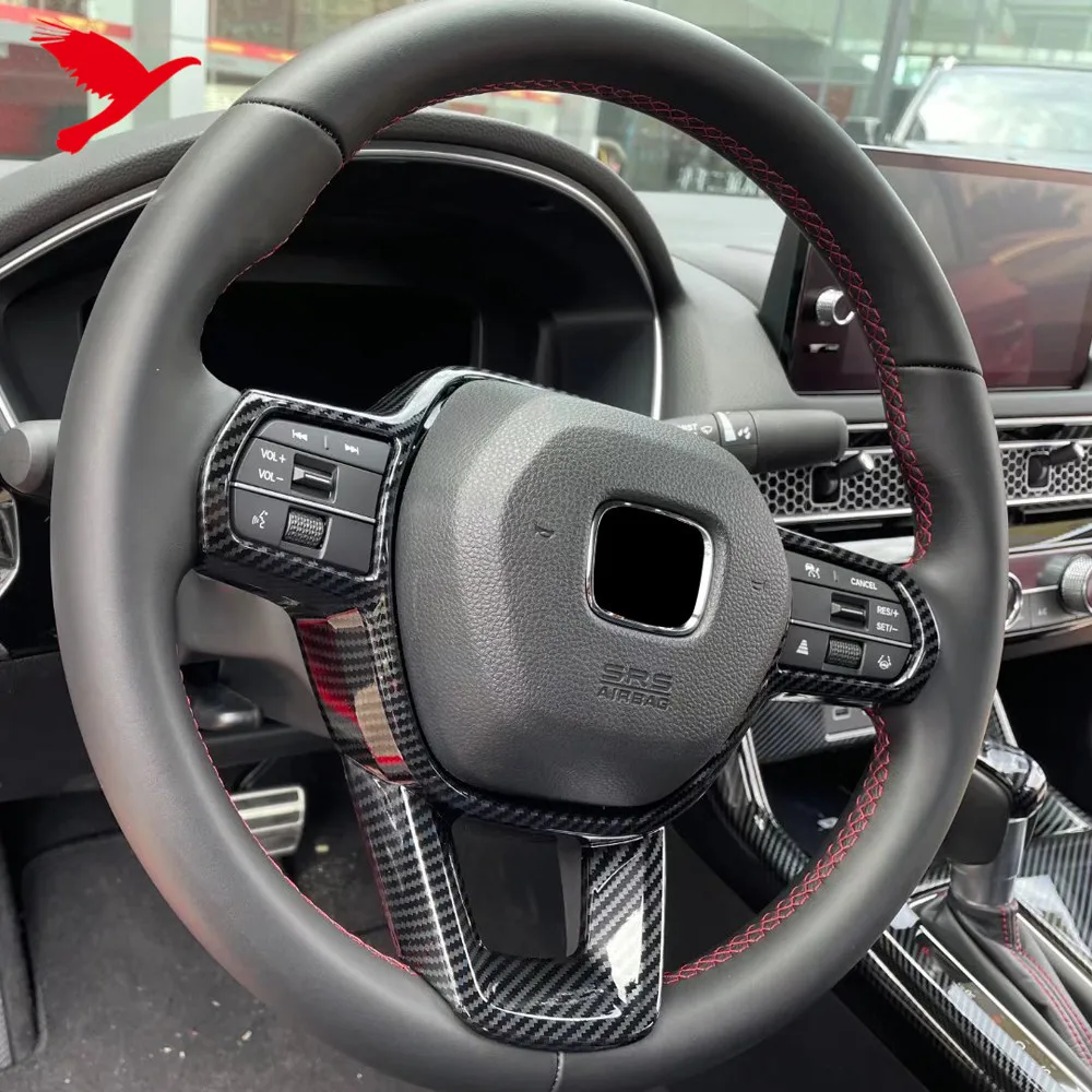 适用于本田思域11th Gen 2021 2022汽车配件方向盘套装饰ABS碳纤维1pcs| Alibaba.com