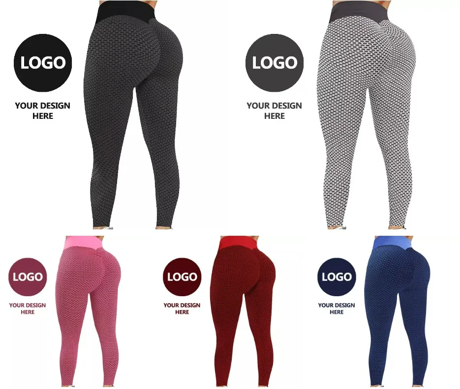 Custom Logo Compression Bluk Black Fitness Gym Scrunch Butt Lifting ...