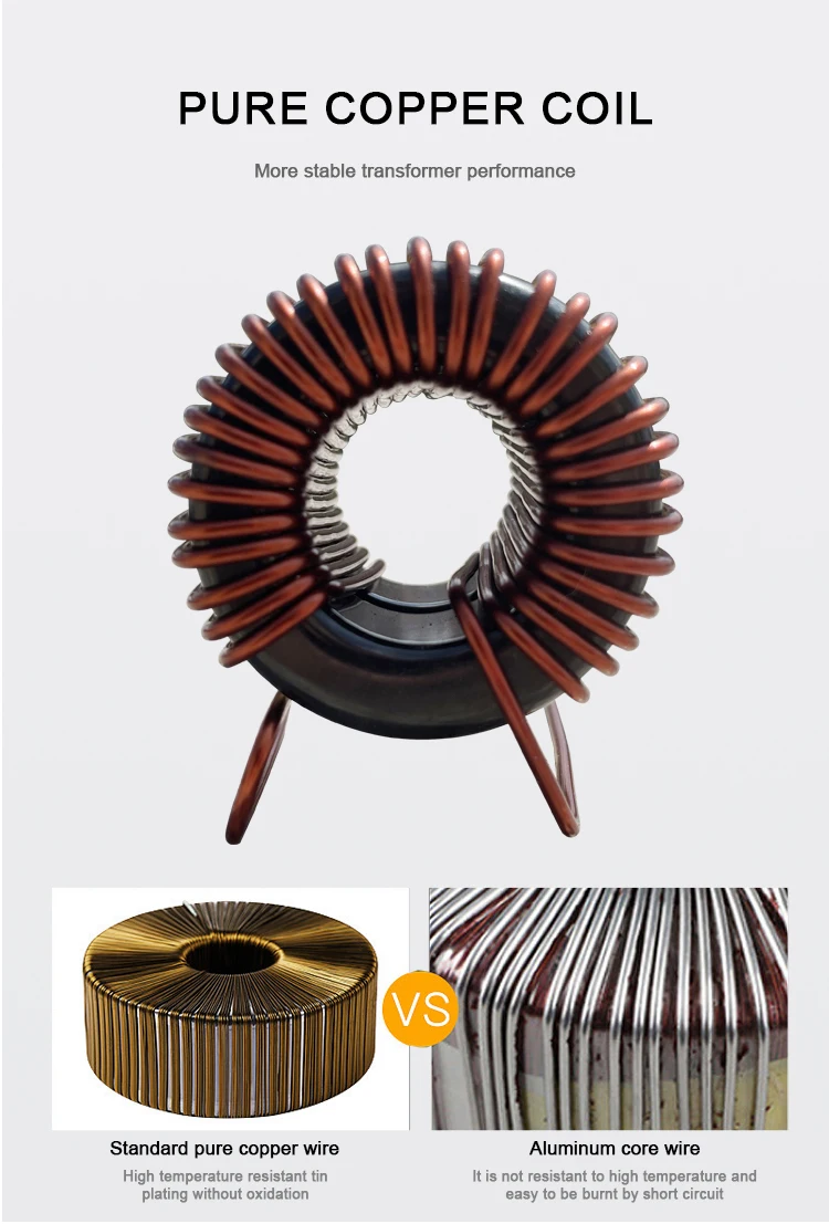 Copper Coil Core Magnetic Toroidal Inductor Flat Air Spring Coil Flat ...