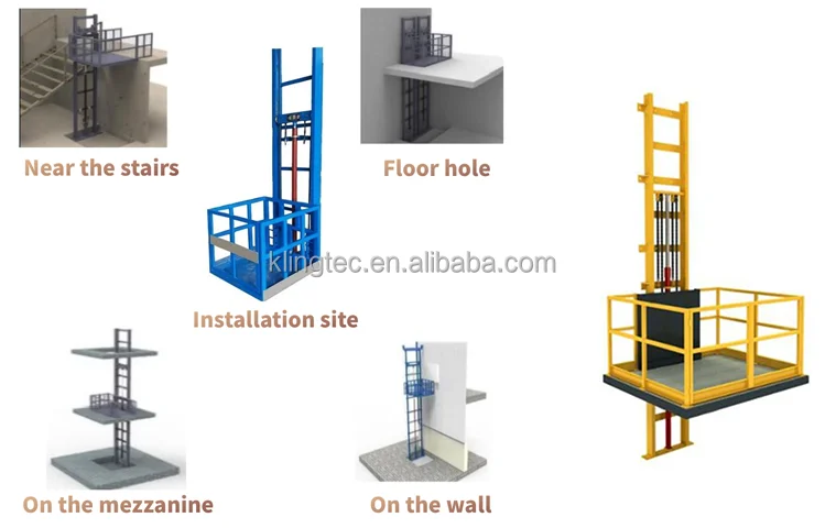 Customized Guide Rail Type Hydraulic Lifting Platform Cargo Lift - Buy ...