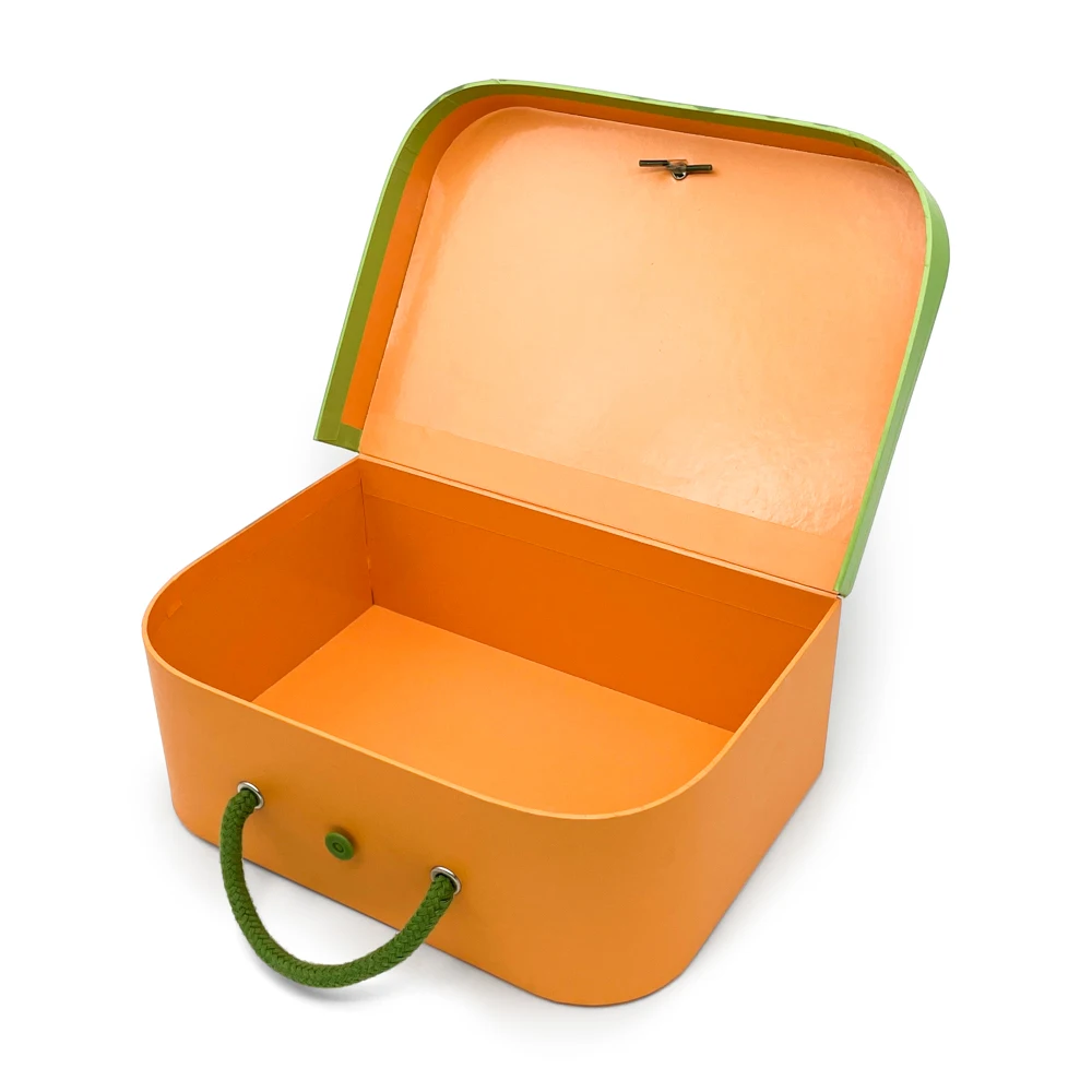 Custom Handle Recyclable Cardboard Suitcase Carton Boxes