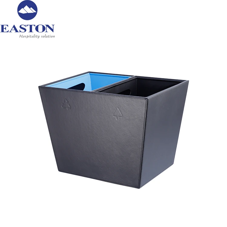 Easton Rectangular Shape Recycle Room Bin Hotel Guest Room Leather ...