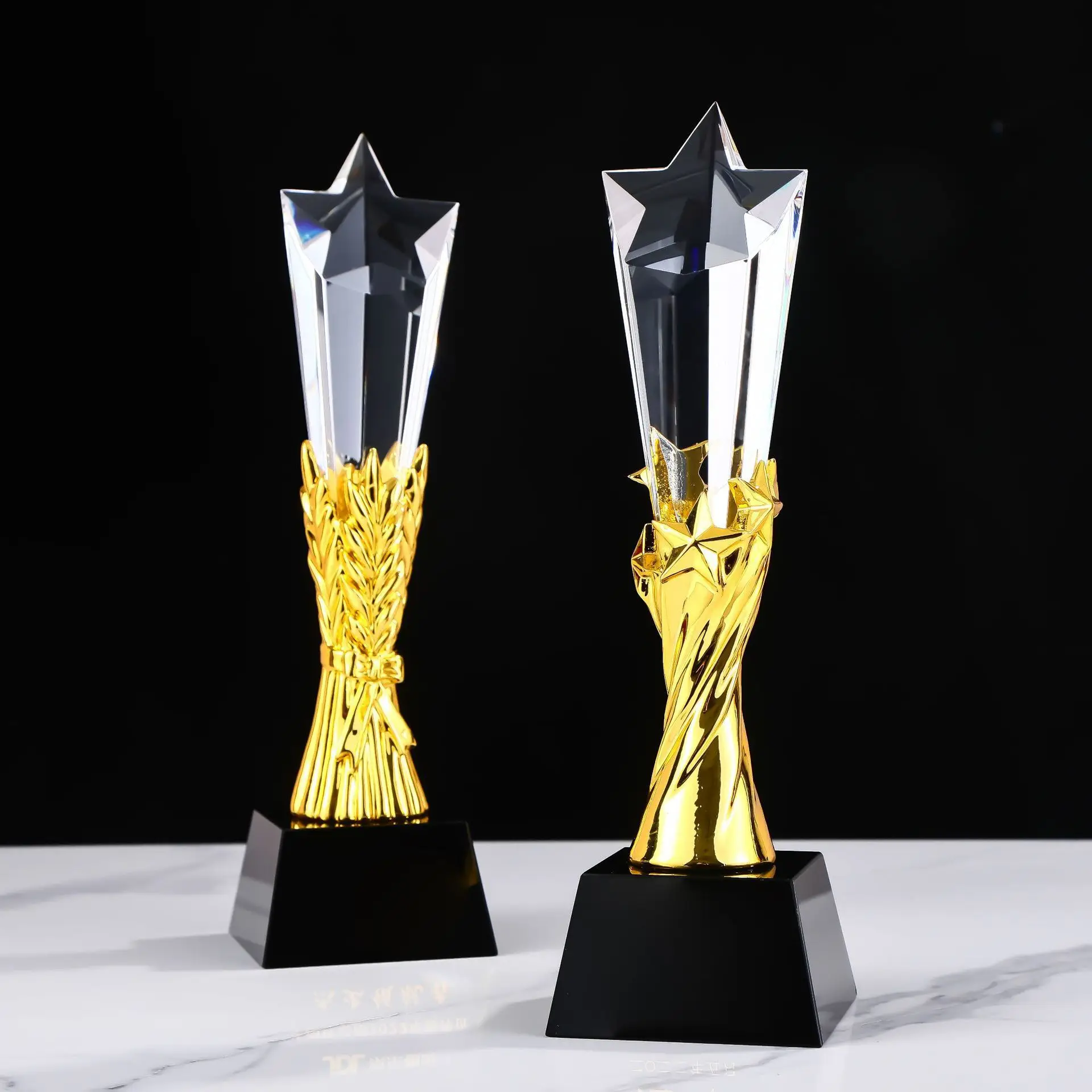 Crystal Crown Trophy Golf Sublimation Crystal Trophies and Awards ...