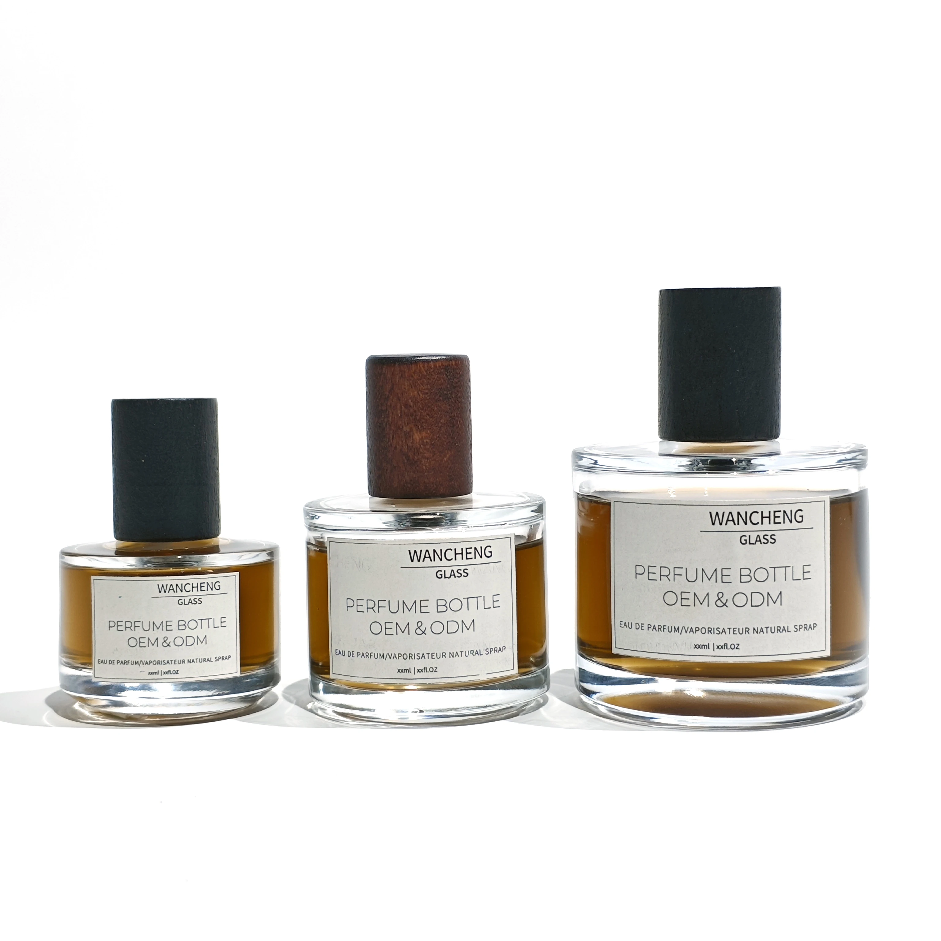 Luxury Cylinder Parfum Botol 30ml - Elegant Glass Bottle