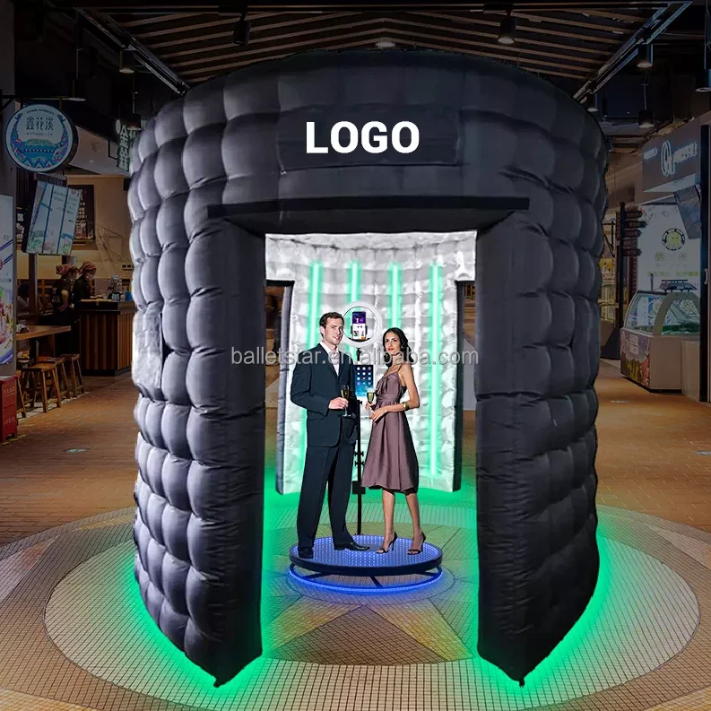 3 Doors Inflatable LED Photo Booth Tent - 10x10 Customized