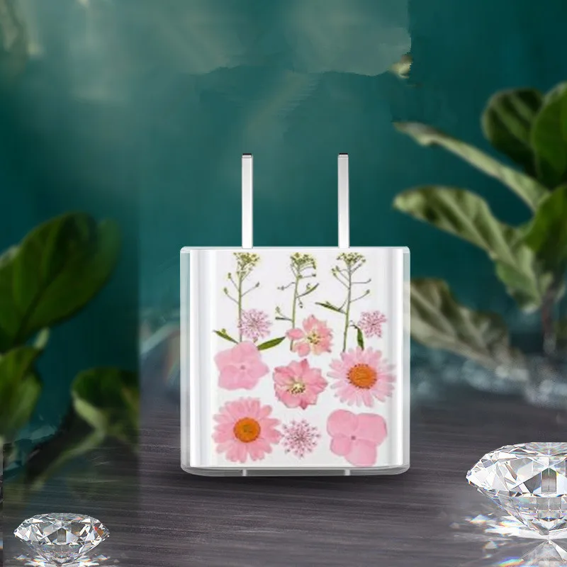Dried Daisy Flower Usb Data Cable Protector Ins Fast Charging Head ...