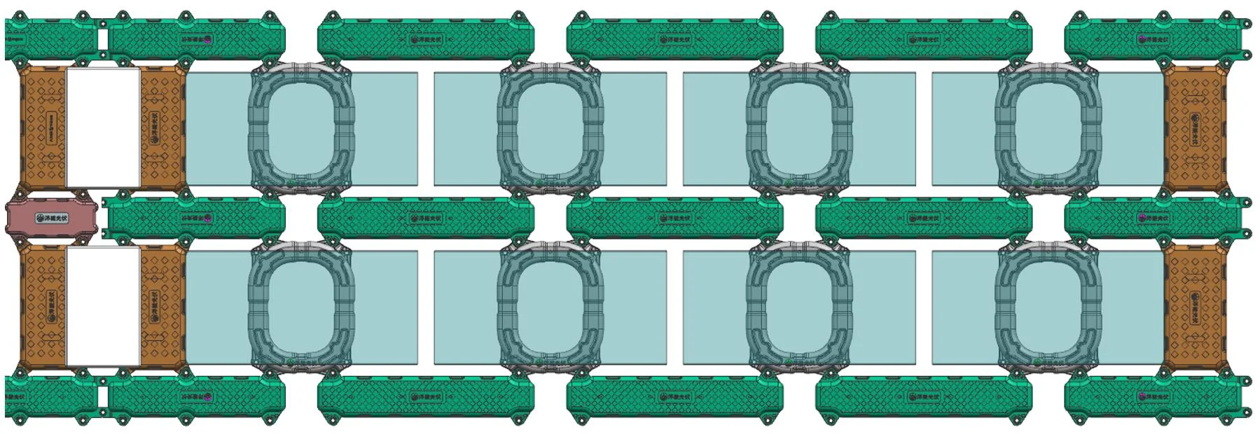 Hdpe Floating Solar Panel Mounting Structure - Buy Water Surface ...