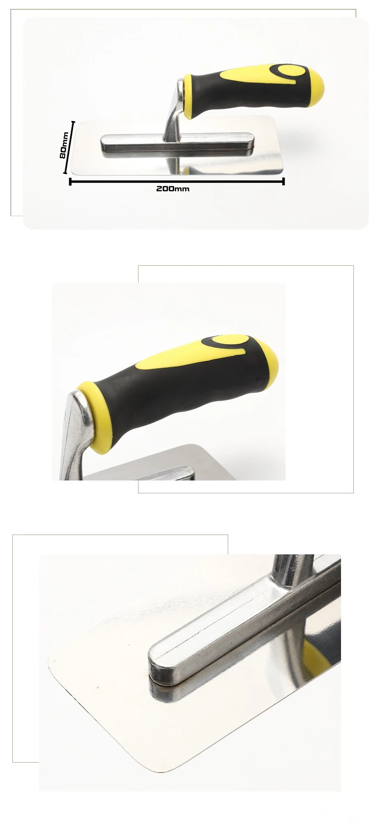 Mirror Polishing Hard Plastic Plastering Tool Concrete Cement Hand ...