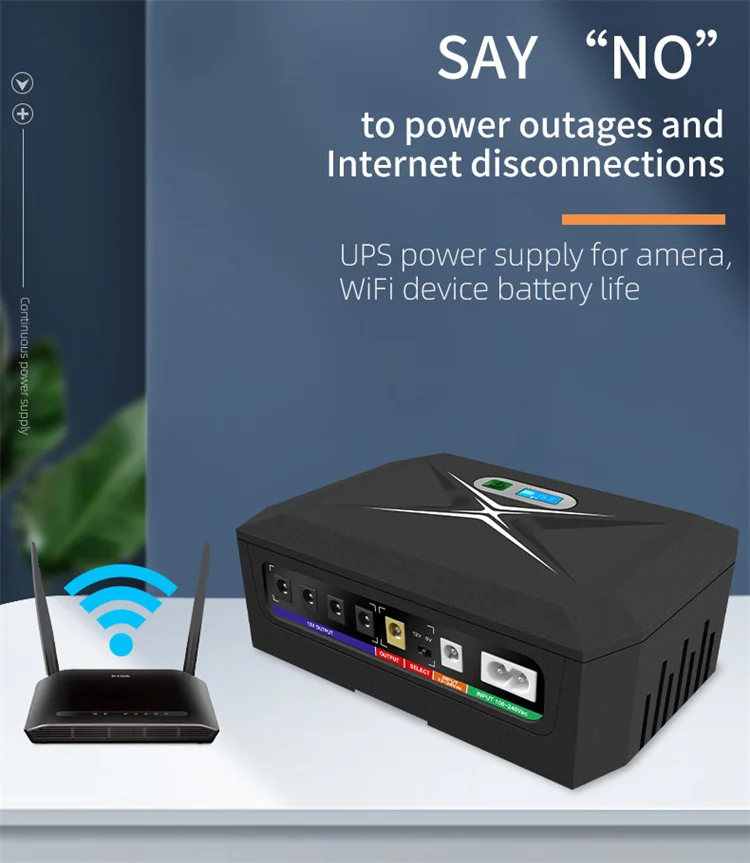 60W Portable Mini UPS with 12V 60Watt Backup Power Networking ...