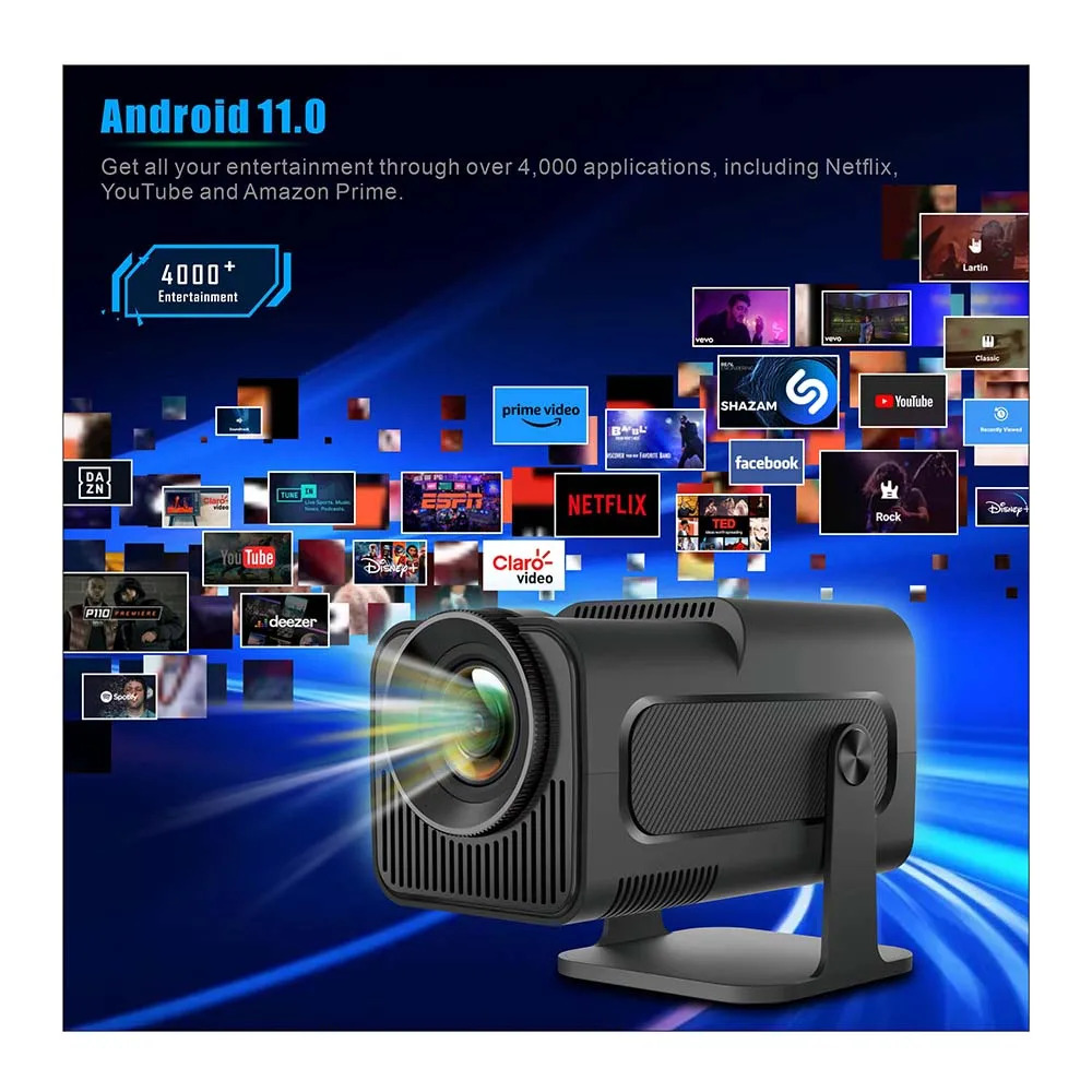 HY 320 8K Smart Projector - Quad Core Android 11 Mini Theater