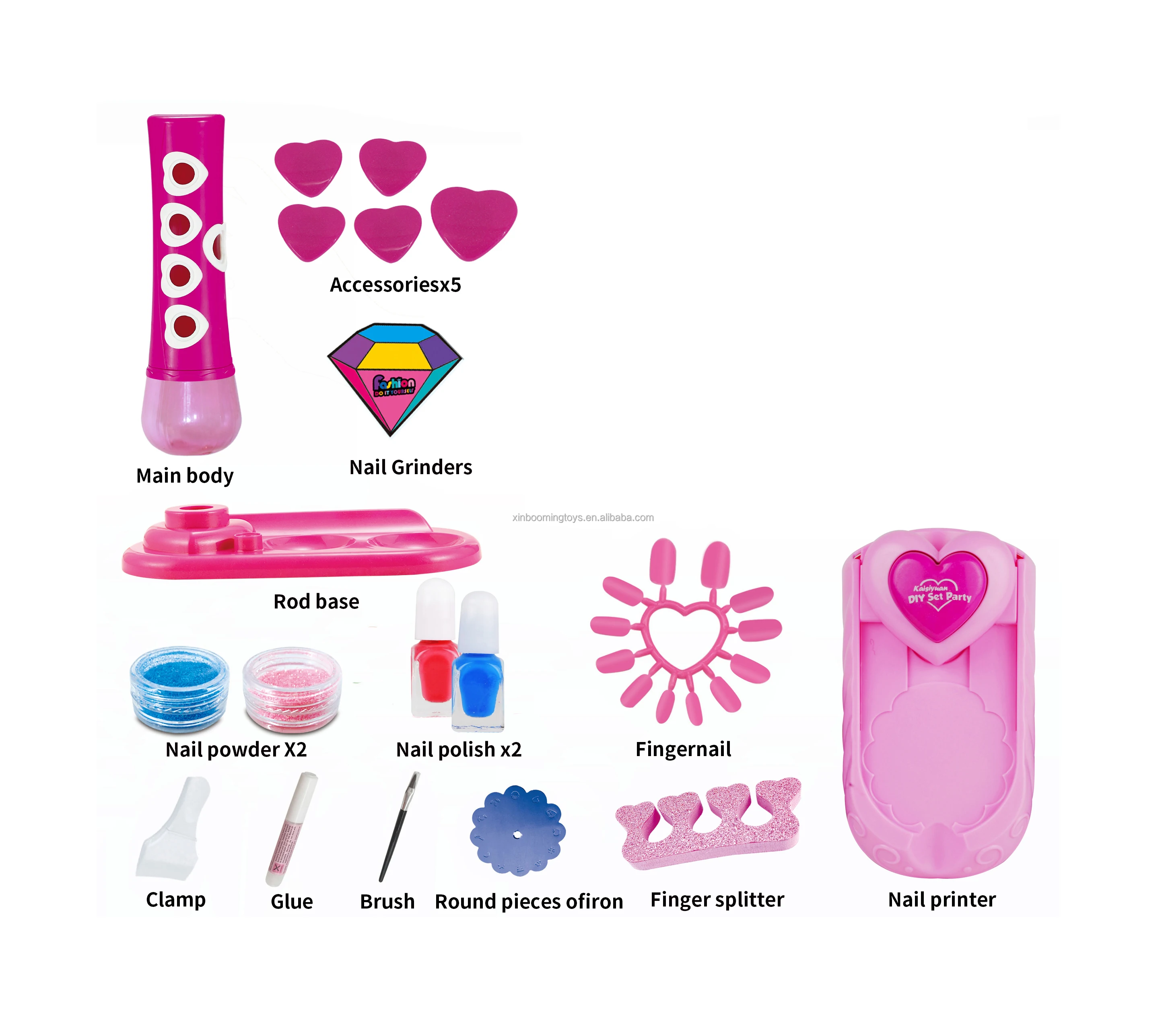 3 In 1 Manicure Set Girls Toy Diy Manicure Beauty Set With Nail Printer ...