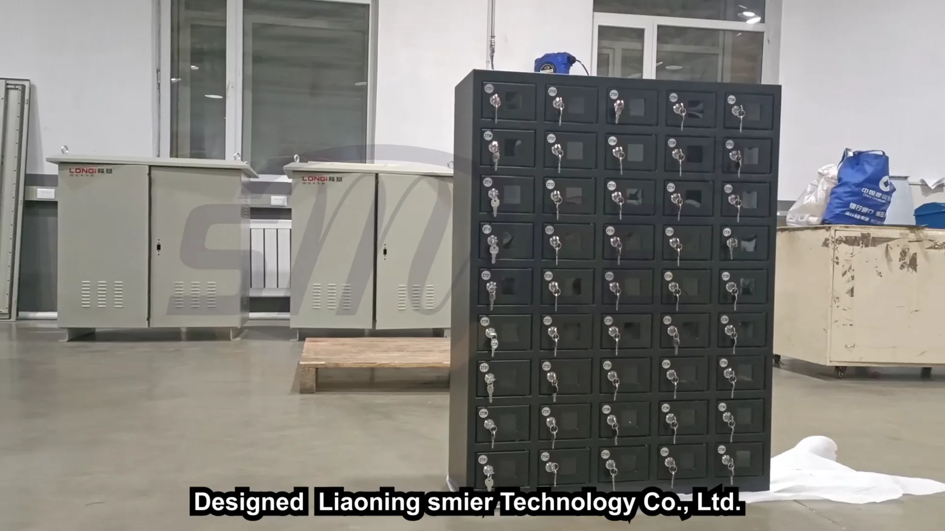 Smile Supermarket Metal Mini 50 Door Cell Phone Charging Station Locker ...