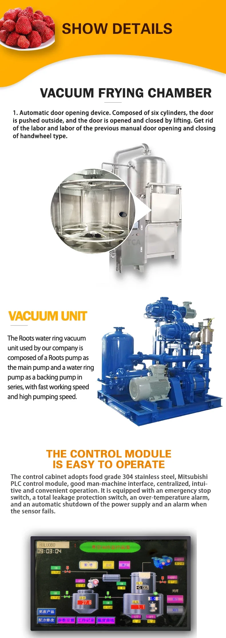 Approved Vacuum Deep Processing Frying Equipment Continuous Mini Vacuum ...