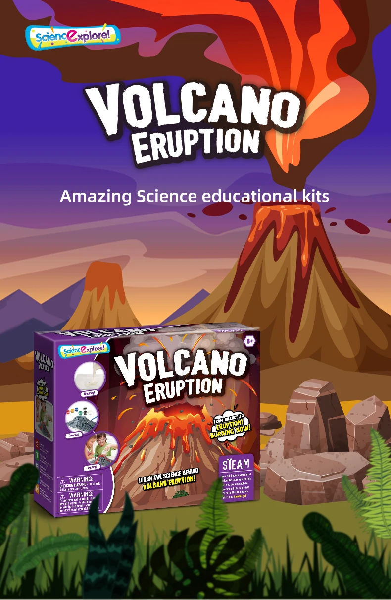 Child Toy Volcano Science Explore Super Real Experiment Science Kit ...