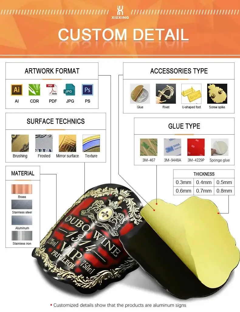 Aluminium Foil Wine Bottle Label Custom 3M Adhesive Luxury Embossed ...