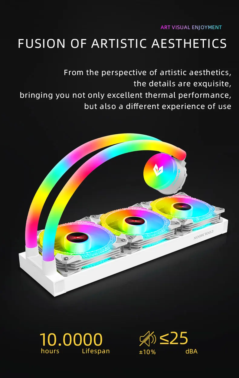 New Design COOLMOON Gaming Computer 360mm Liquid Cooler Pc CPU High ...