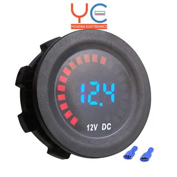 12v Dc Panel Mount Segmented Car Digital Volt Meter With Graphic Racing ...