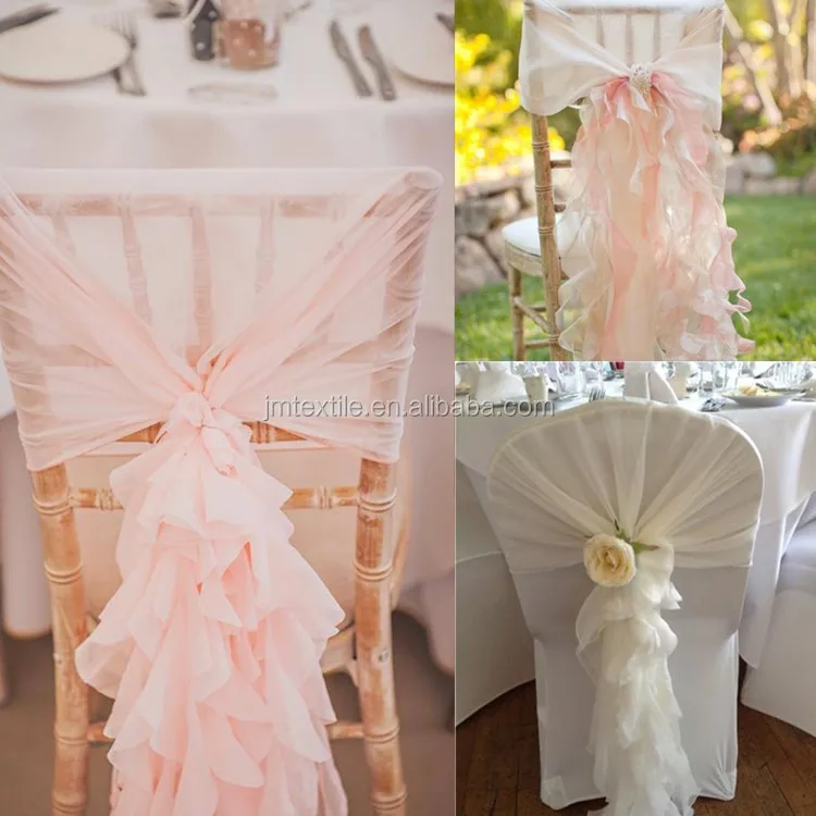 Wholesale Fancy Milk Gauze Chair Sashes Chiffon Chiavari Variy Chair ...