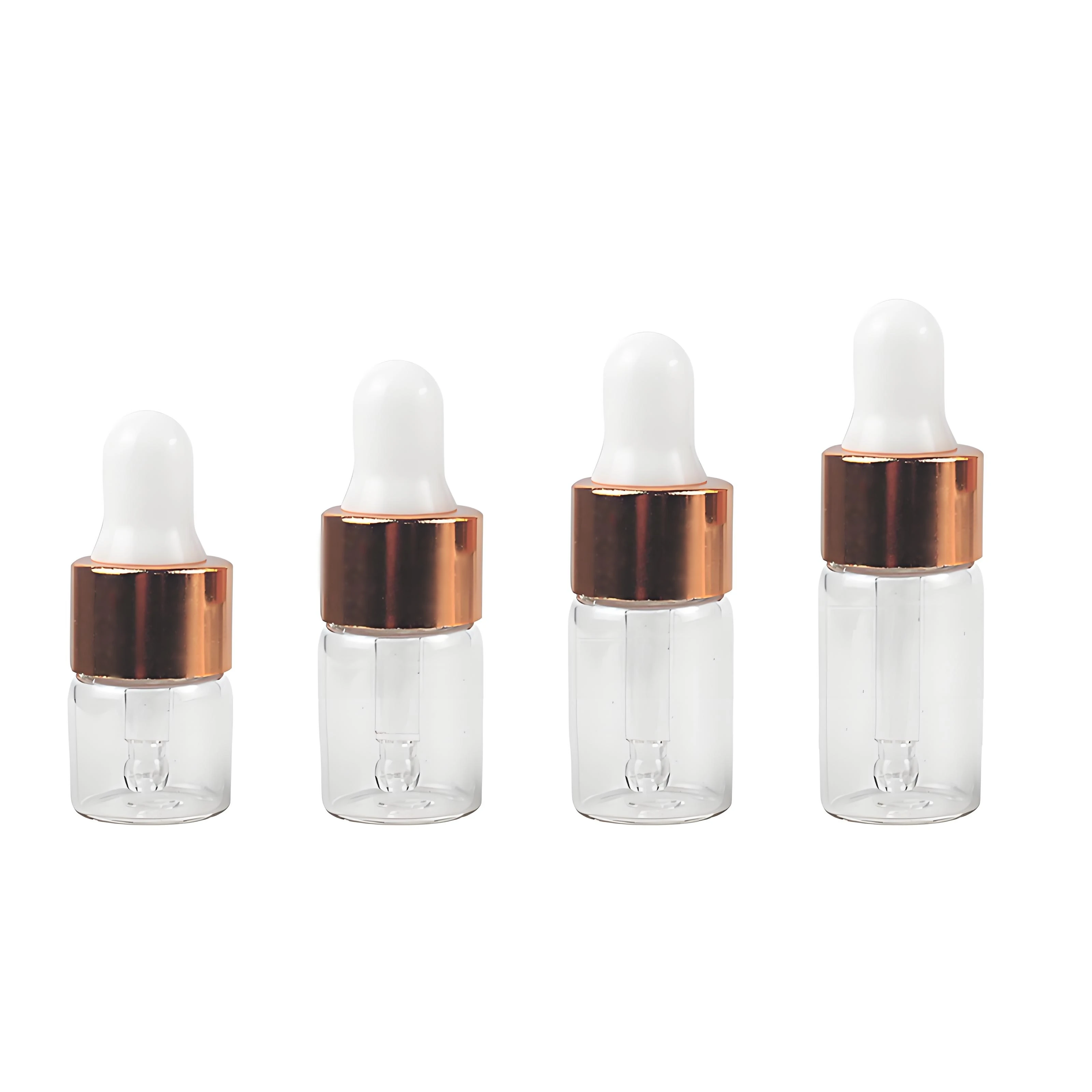1ml 2ml 3ml 5ml Empty Mini Glass Dropper Bottle With Gold Lid Essential ...