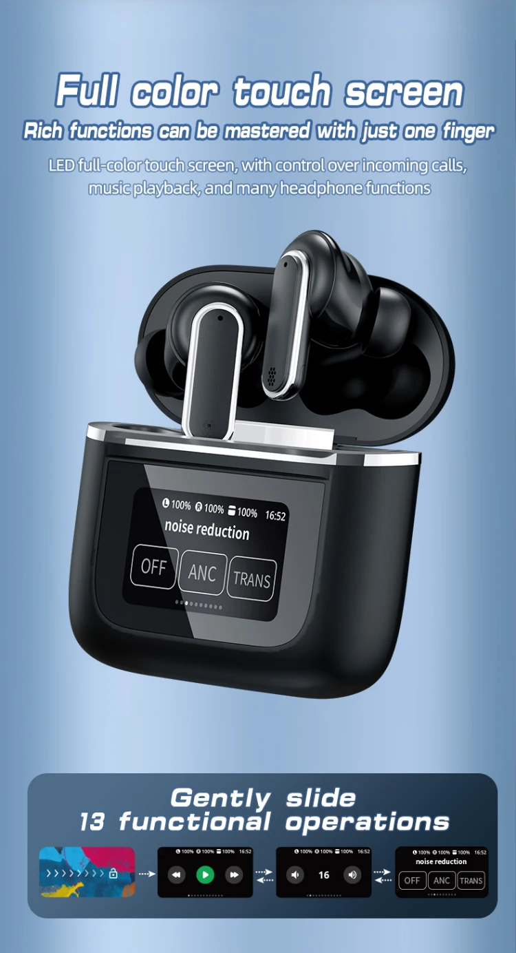 YX27 TWS Earbuds - Active Noise Cancellation & HD Stereo