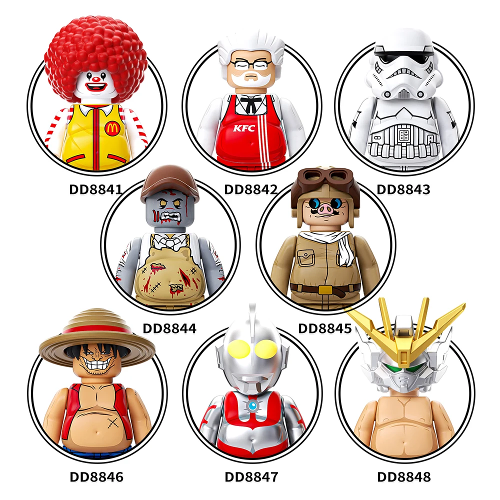 Dd8841-8848 Cartoon Anime Crimson Pig Luffy Ultraman Zombie Bntcher ...