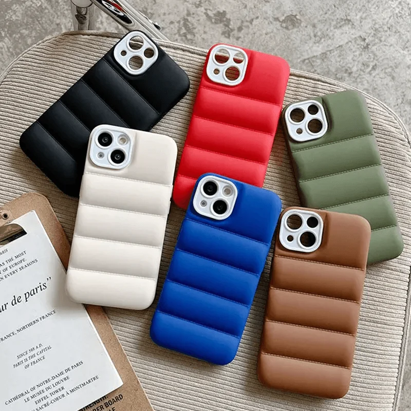2023 Puffer Down Jacket Phone Cases New Design Mobile Cover For Iphone ...