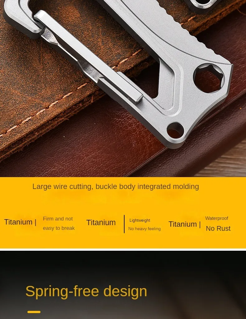 2025 Titanium Alloy EDC Portable Key Chains Foldable Knife with Quick ...