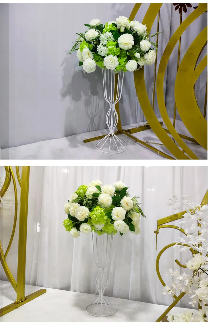 Tall Gold Metal Wedding Decorations - Elegant Centerpieces