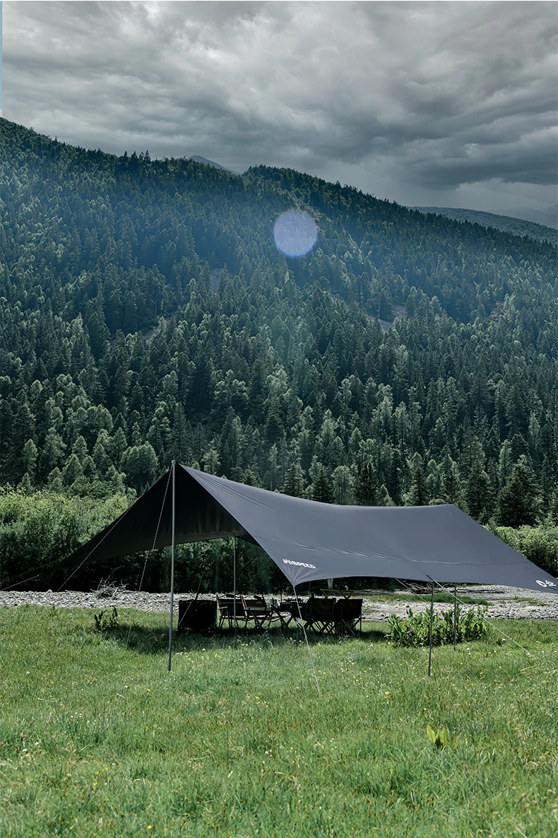HISPEED Portable Shelter Tarp Outdoor Shade UPF50+ 6 Persons Waterproof ...