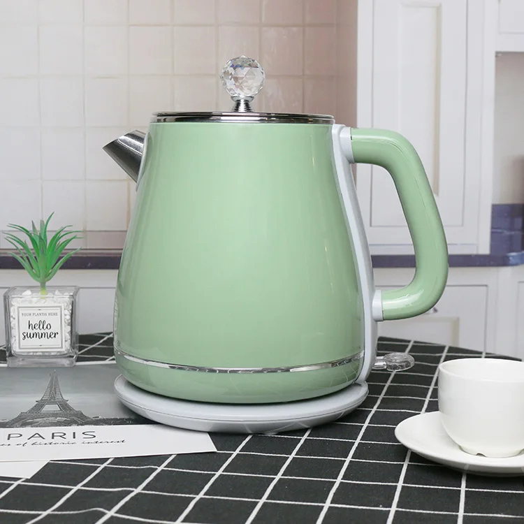 In Stock Popular Retro Style Double Wall 1.8L Electric Kettle