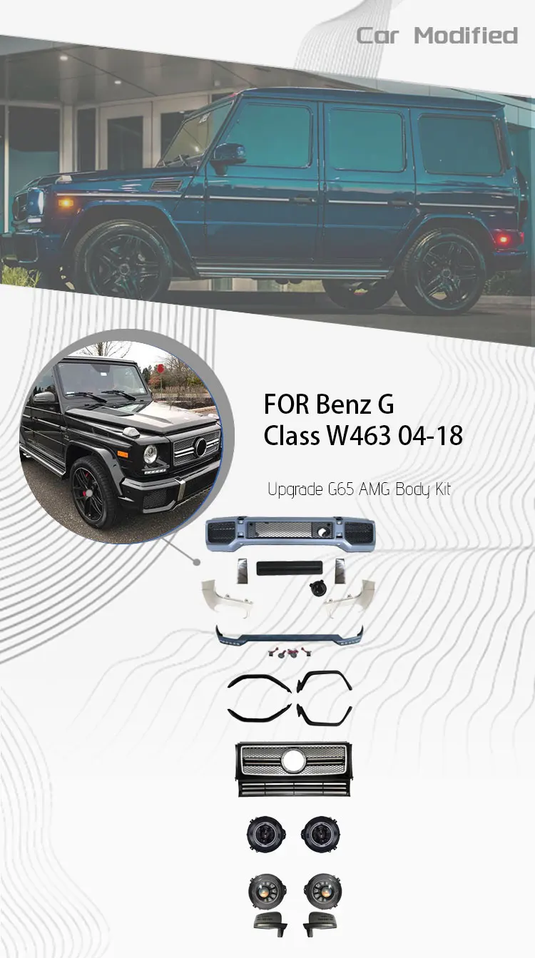 Leishuo G65 AMG Body Kit Bodykit Including Grill Headlight for Mercedes ...