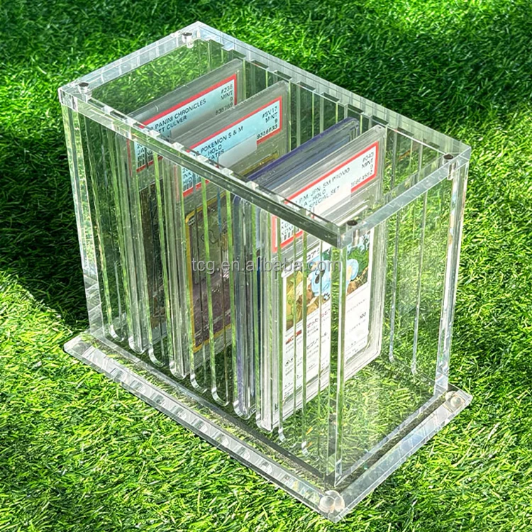 Tcg Custom Clear Acrylic 10/20 Slot Cgc Bgs Sgc Graded Cards Storage ...