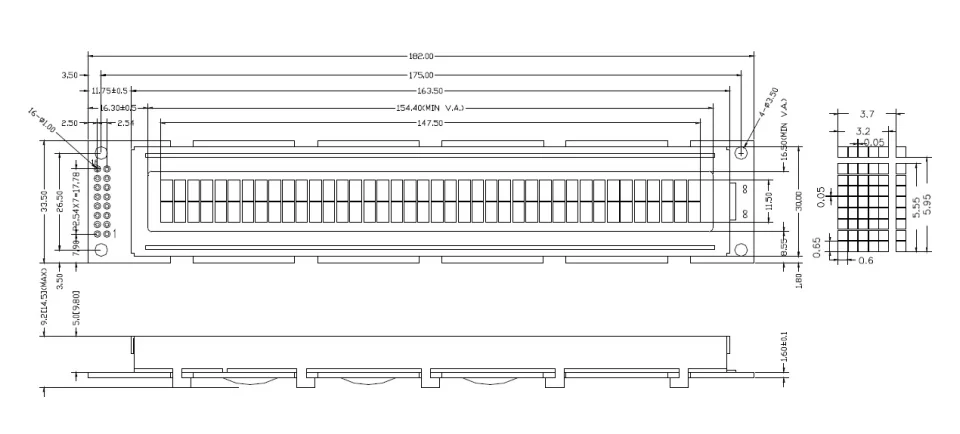 Blue 40x2 Character Lcd Display Module,Splc780/st7066 Or Equivalent ...