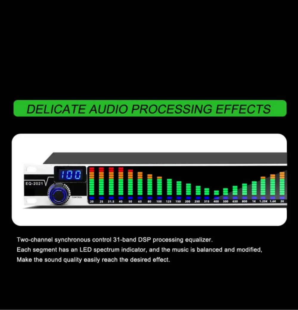 Paulkison EQ2021 - 31-Band Graphic Equalizer for Audio Control