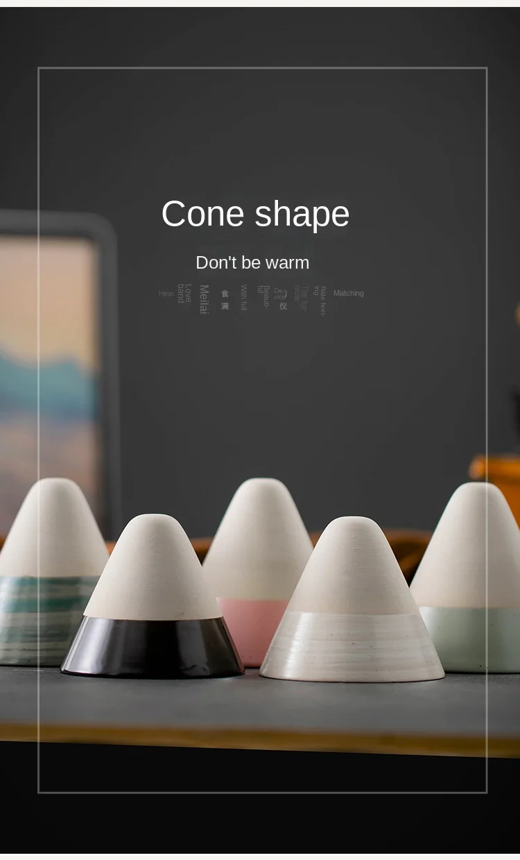 100ML Porcelain Espresso Cups - Funnel Shape, Hand-painted