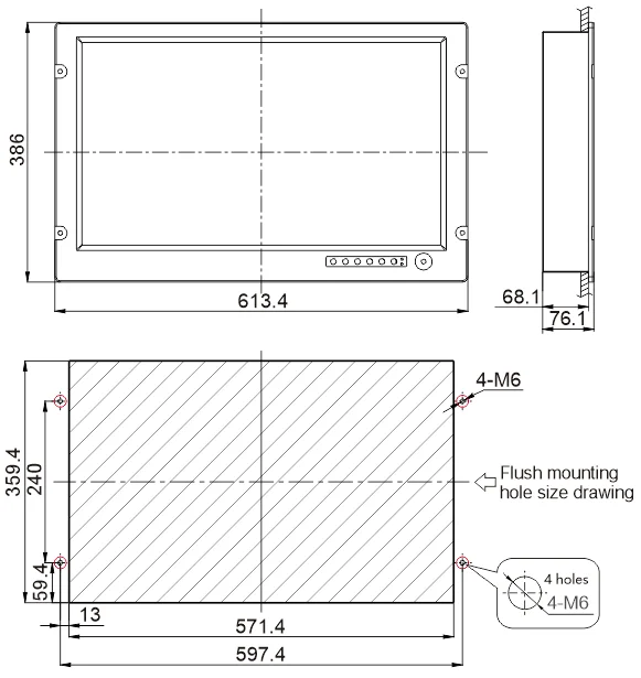 HM-2624 24 Inch Marine GPS Display & Communication Monitor - OEM