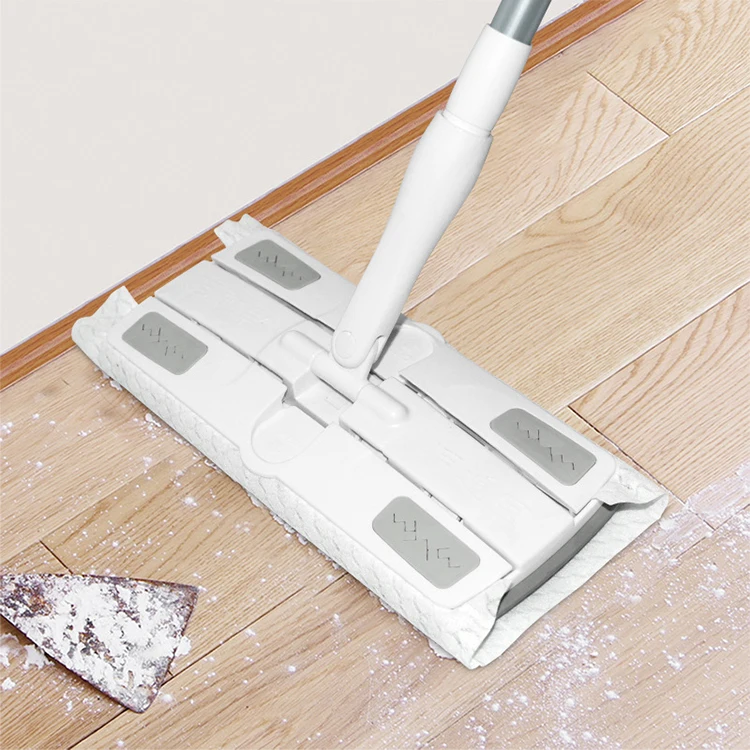 Telescopic Wet And Dry Wipes Floor Lazy Dust Mop Pad Replacement Pro ...