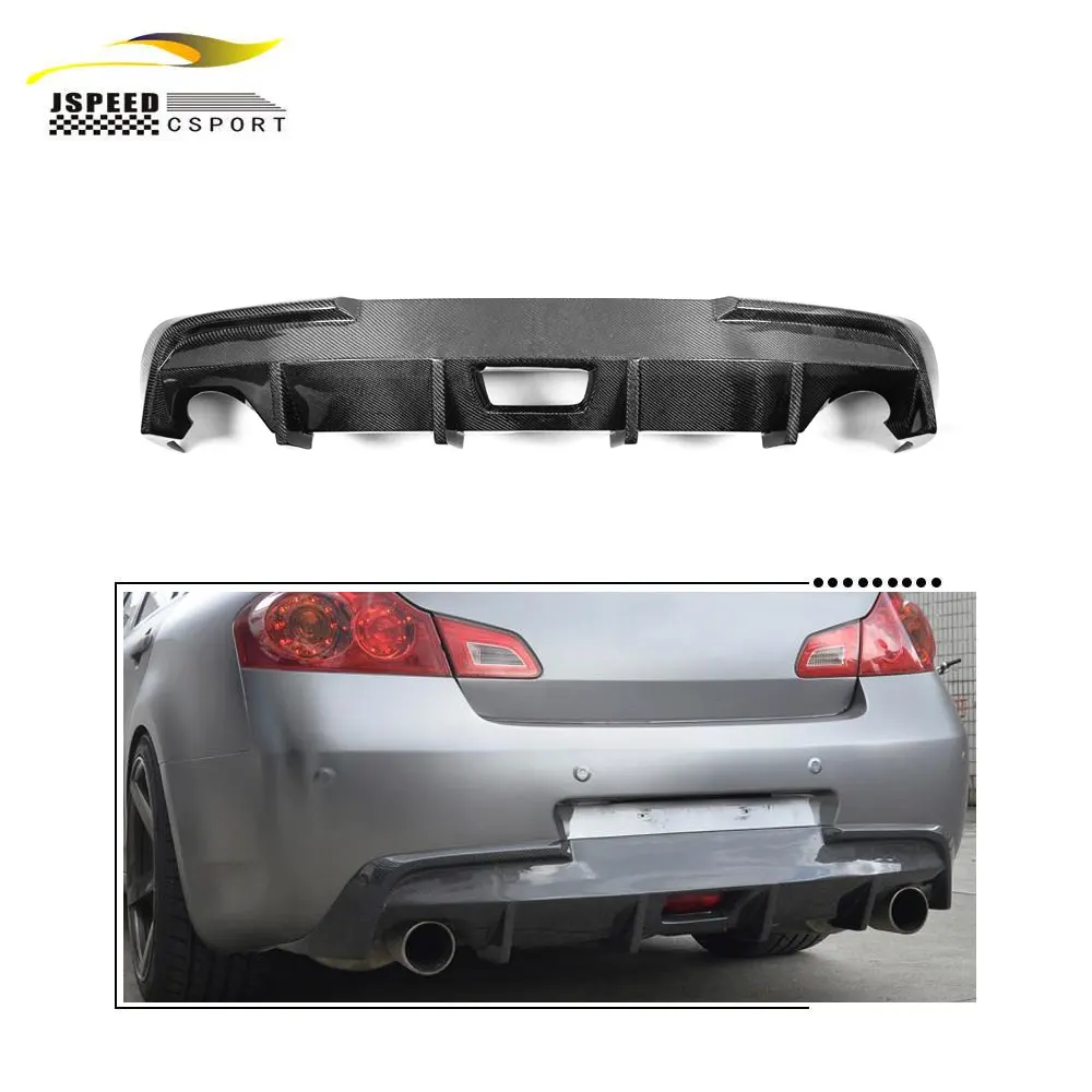 carbon fiber custom rear bumper diffuser design for Infiniti G35 G37 4D ...