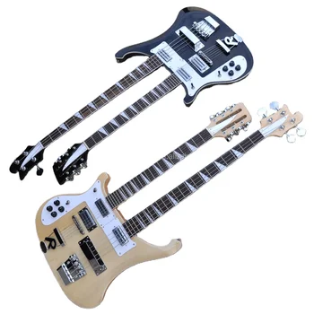 Flyoung Left Handed Double Neck 4 + 12 Strings Electric Guitar Stringed ...
