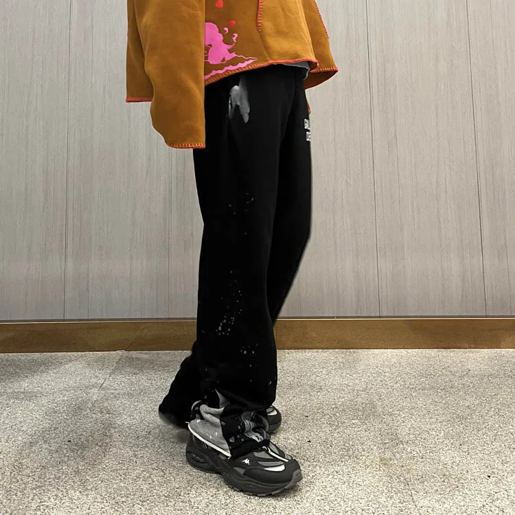 Custom Stack Pant Flared Sweatpants Men Jogger Sweat Pants Patchwork ...