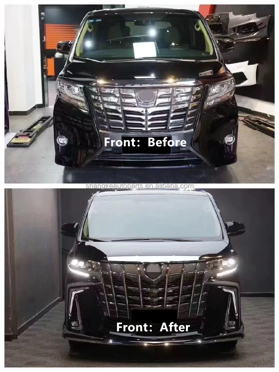 2021 Alphard Body Kit,Old Alphard Upgrade To New One,2015-2016 Upgrade ...