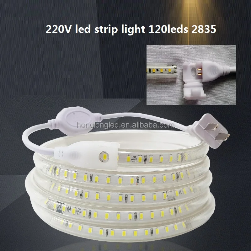 100m/Roll 220V 10mmPCB SMD 2835 100LED/M Double Circuit Wireless LED ...