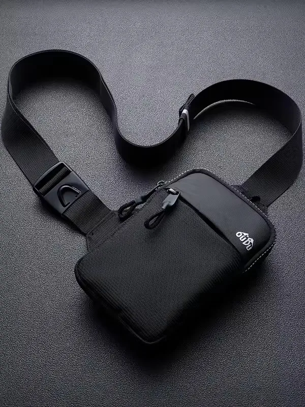 Custom Small Square Men Mini Nylon Single Shoulder Bag Black Crossbody ...