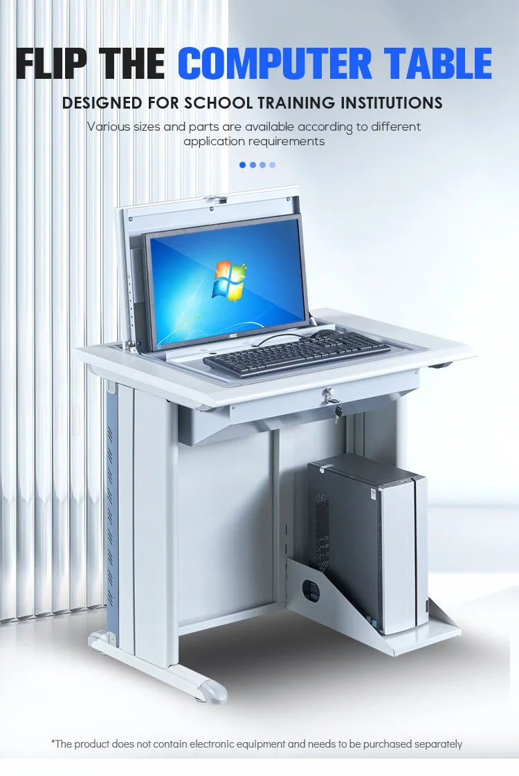 Direct Selling Flip Top Lockable Computer Desk Table Classroom School ...