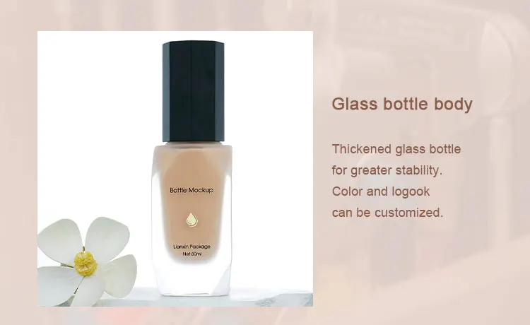 Luxury Frosted Clear Glass Empty Foundation Bottles With Pump 30 Ml ...