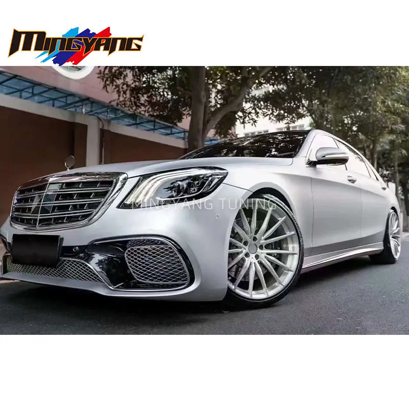 W222 S65 Front Bumper & Rear Bumper Kit for W221 Upgrade