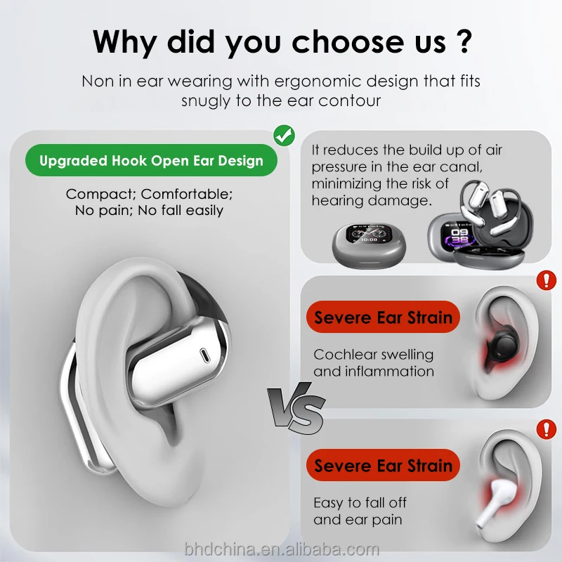 Instant Online Translation Earphone Smart AI Bluetooth Wireless Bone ...