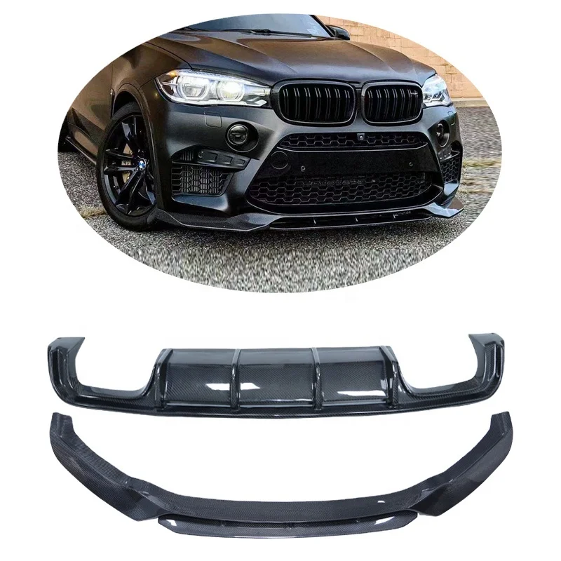 F85 X5m Body Kit Vor-style Front Lip Splitter Diffuser Carbon Fiber ...